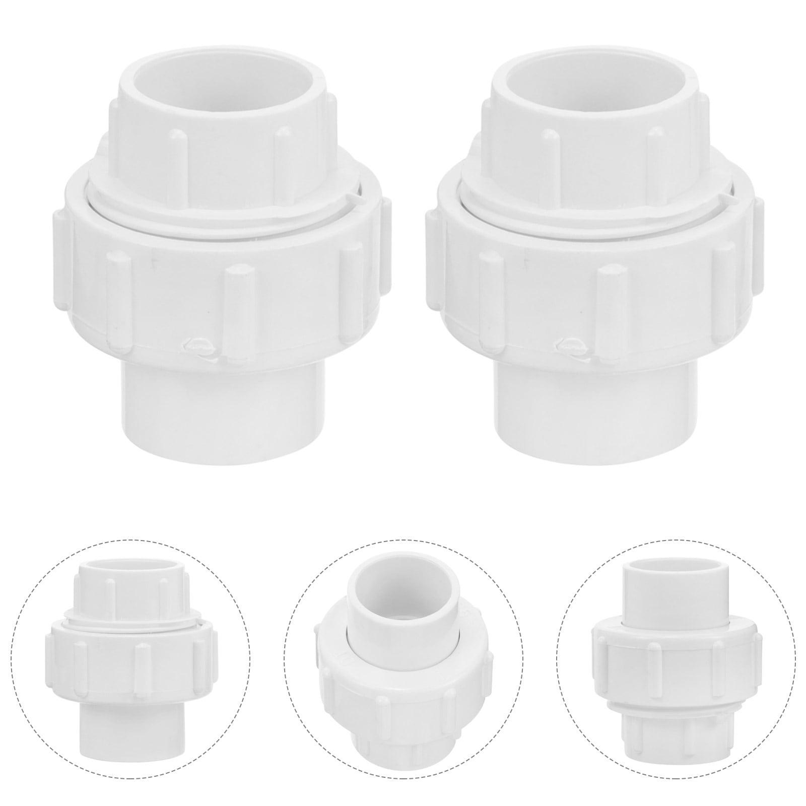 Phenofice White Plastic Hose Connectors for Outdoor Cleaning, 4 Pieces ...