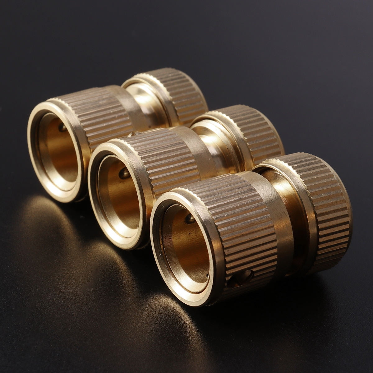 RENACLIPY Garden Hose Connectors, 3-Pack Copper Quick Connect Fittings ...