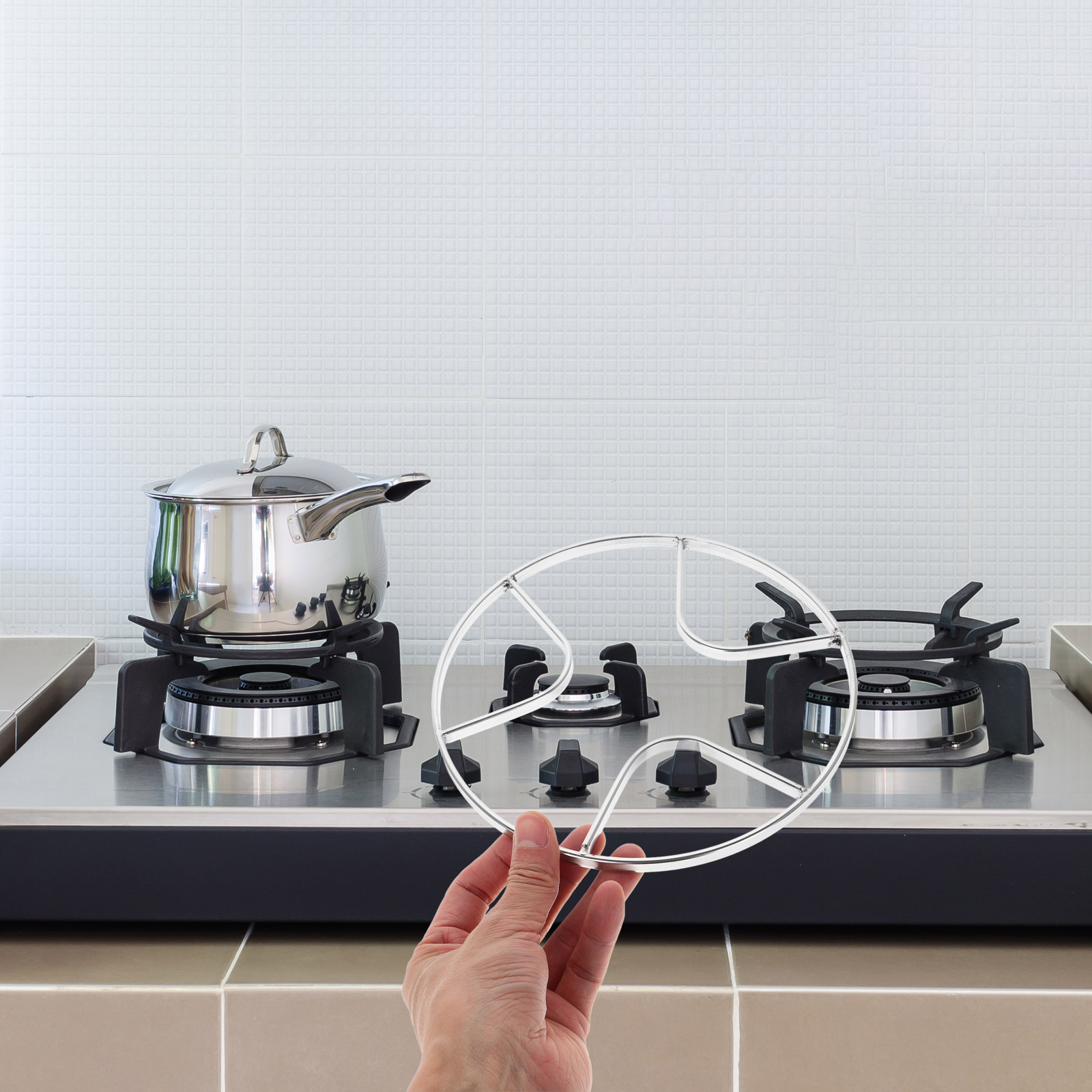 Worgeous Gas Stove Ring Gas Stove Rack Stand Bracket Coffee Pot For ...