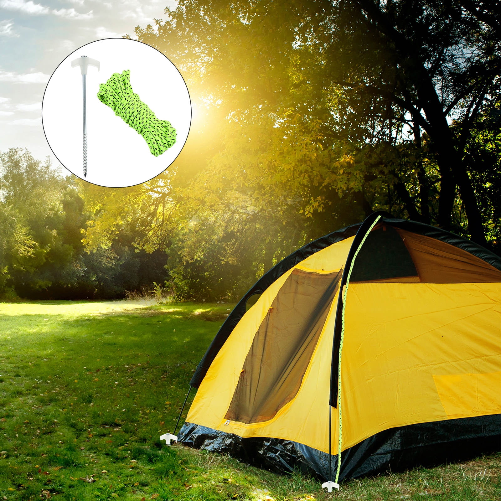 Worgeous Glow in the Night Tent Stake with Plastic Handle and Steel ...