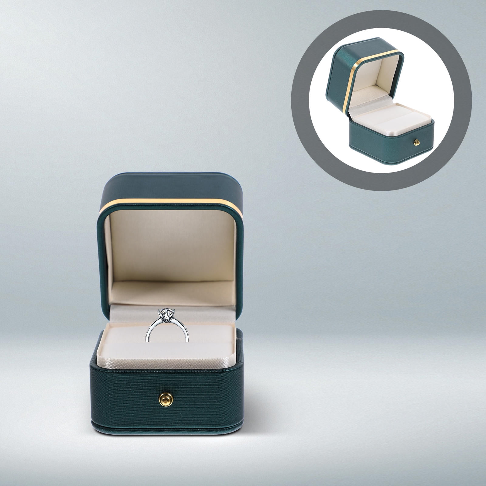 Worgeous Golden Border Finger Ring Box Proposal Ring Box Ear Holder ...