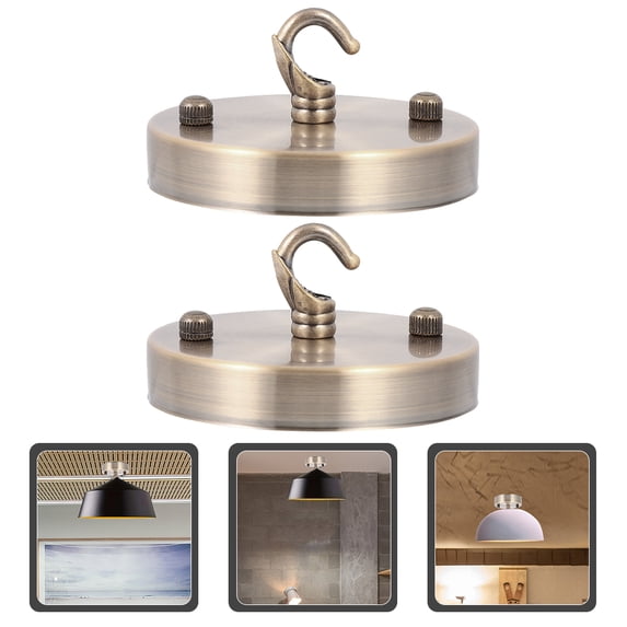 Worgeous Golden Ceiling Canopy Cover Plate for Light Fixture Mounting ...