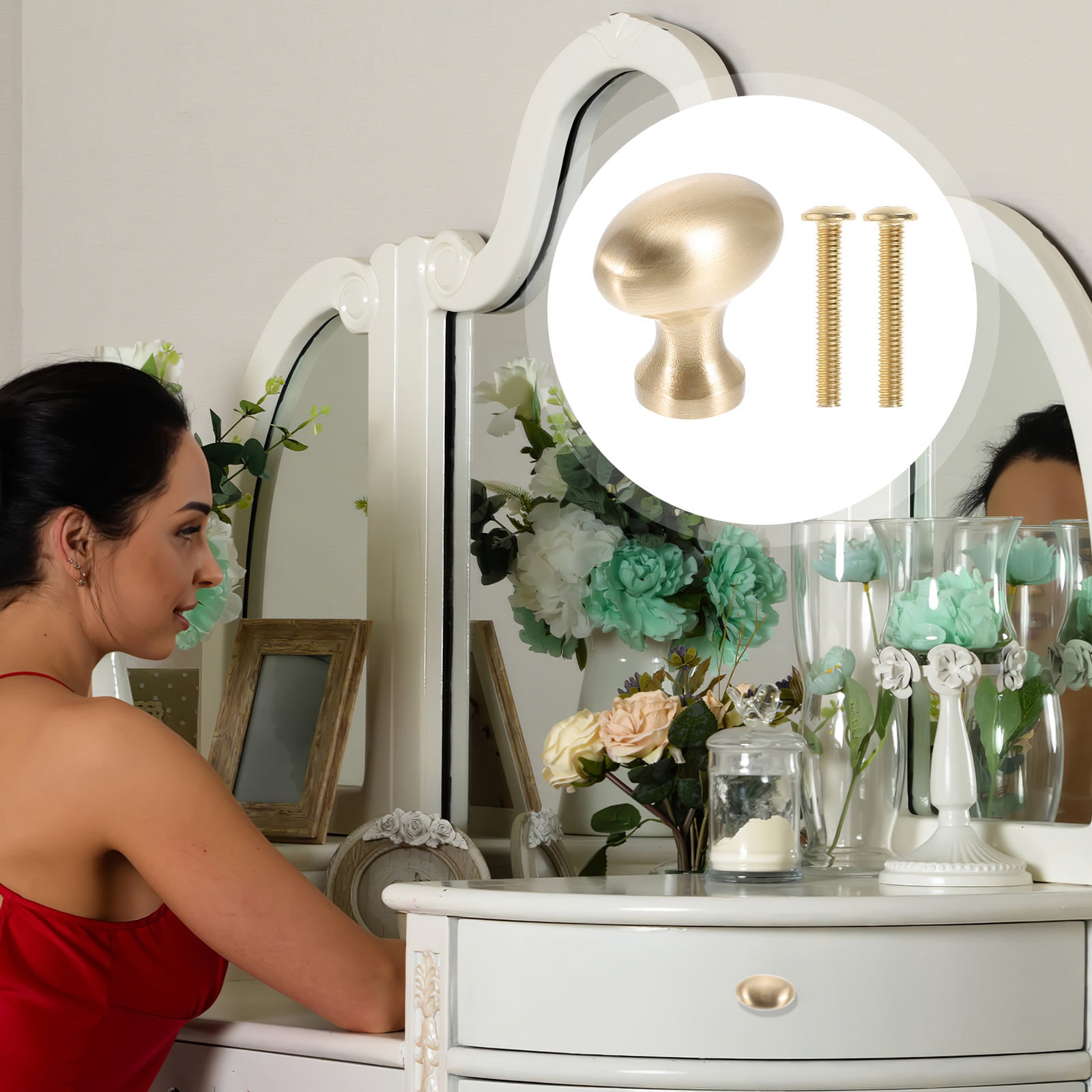 Worgeous Decorative Drawer Knobs Pull Handle Brass Golden 1Pack ...