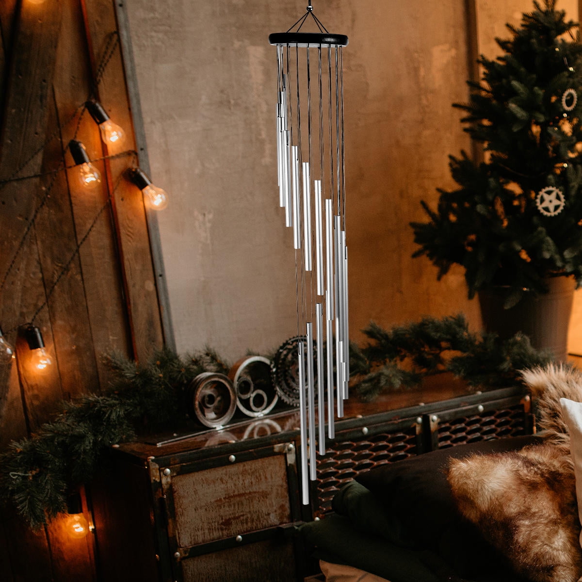 Worgeous Golden Metal Wind Chime with Rotating Design for Decor 1pc ...