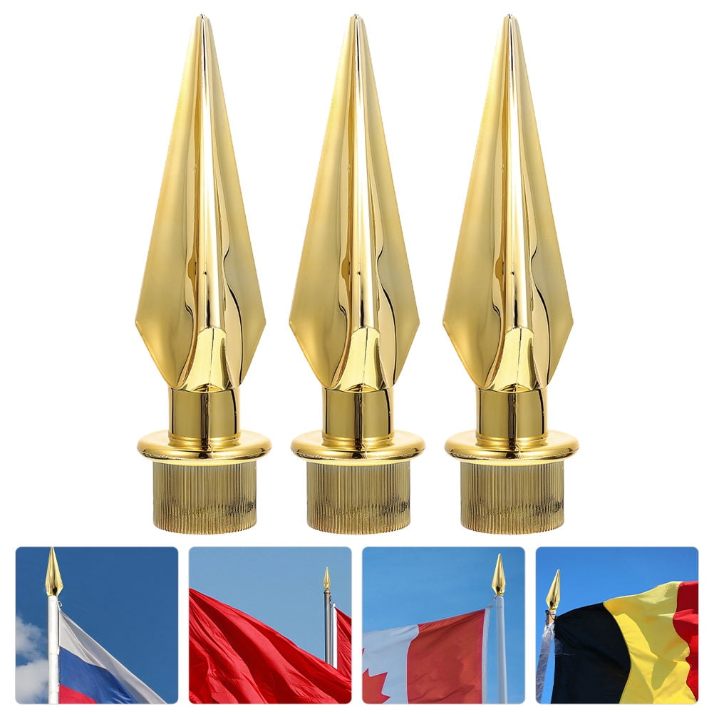 Worgeous Golden Plastic Flagpole Topper Finial Ornament for Flag ...