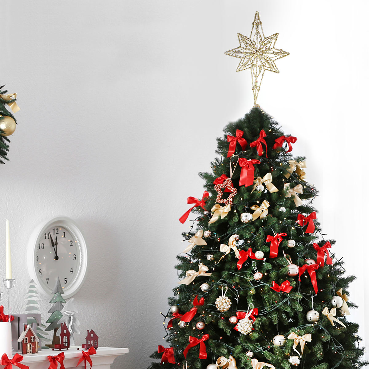 Worgeous Golden Star Tree Topper for Small Christmas Trees Iron ...