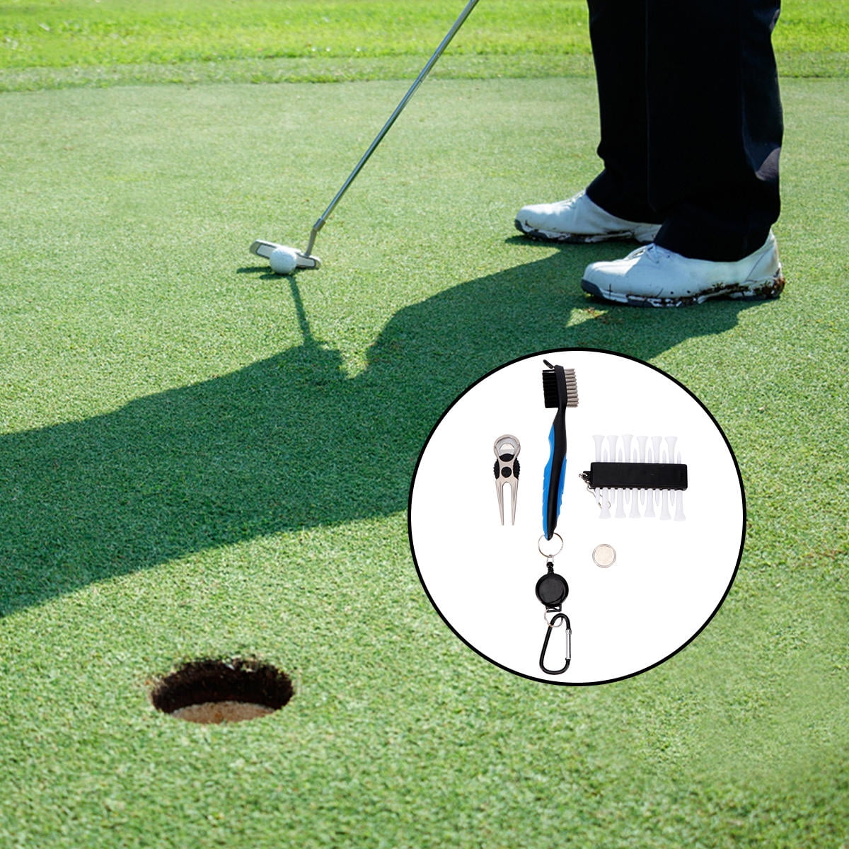 Worgeous Golf Club Cleaner Kit with Brush Divot Repair Tool and Tee ...