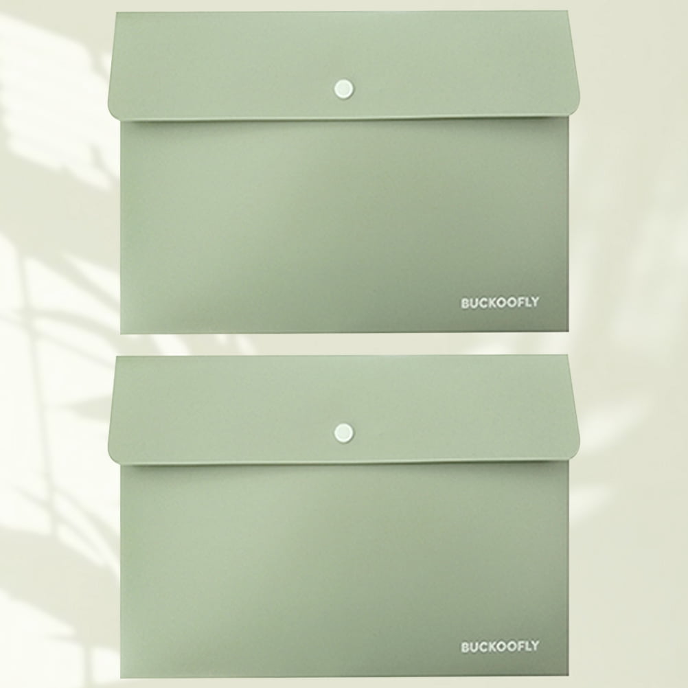 Worgeous Green PP Material Document Organizer with Buckle Design for ...