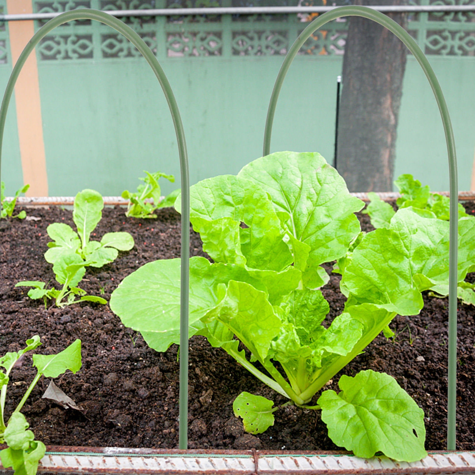 Worgeous Green Plastic Garden Hoops for Supporting Row Covers and ...