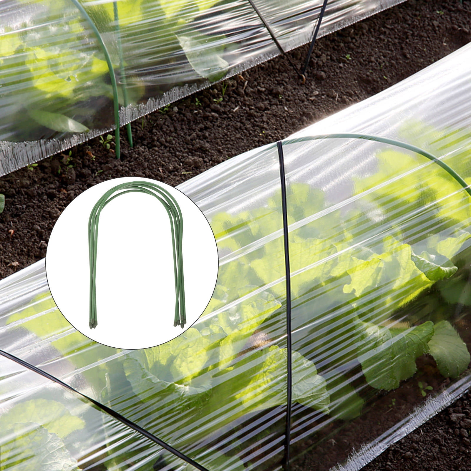 Worgeous Green Plastic Garden Hoops for Supporting Row Covers and ...