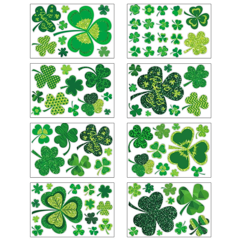 Worgeous Green Shamrock Static Sticker for Reminding Use PVC Material ...
