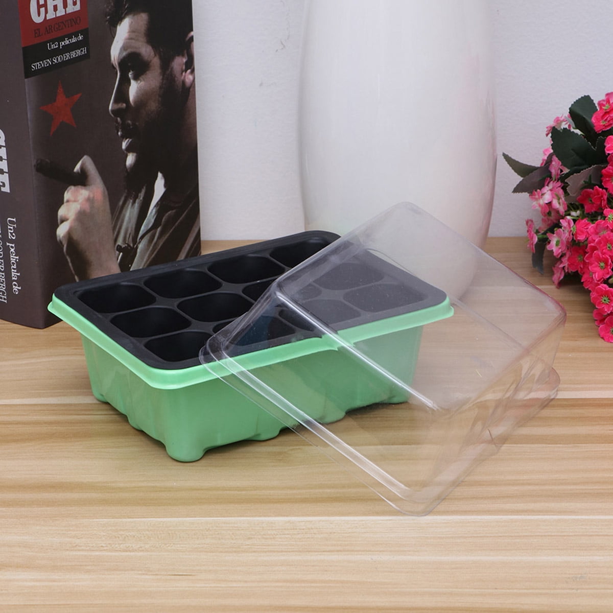 Worgeous Green Sprouter Tray for Growing Plants with Transparent Lid ...