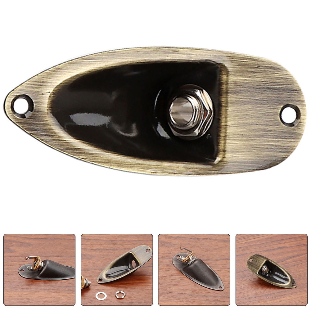 Worgeous Guitar Input Jack Plate Metal Boat Shape Jack Plate Output ...