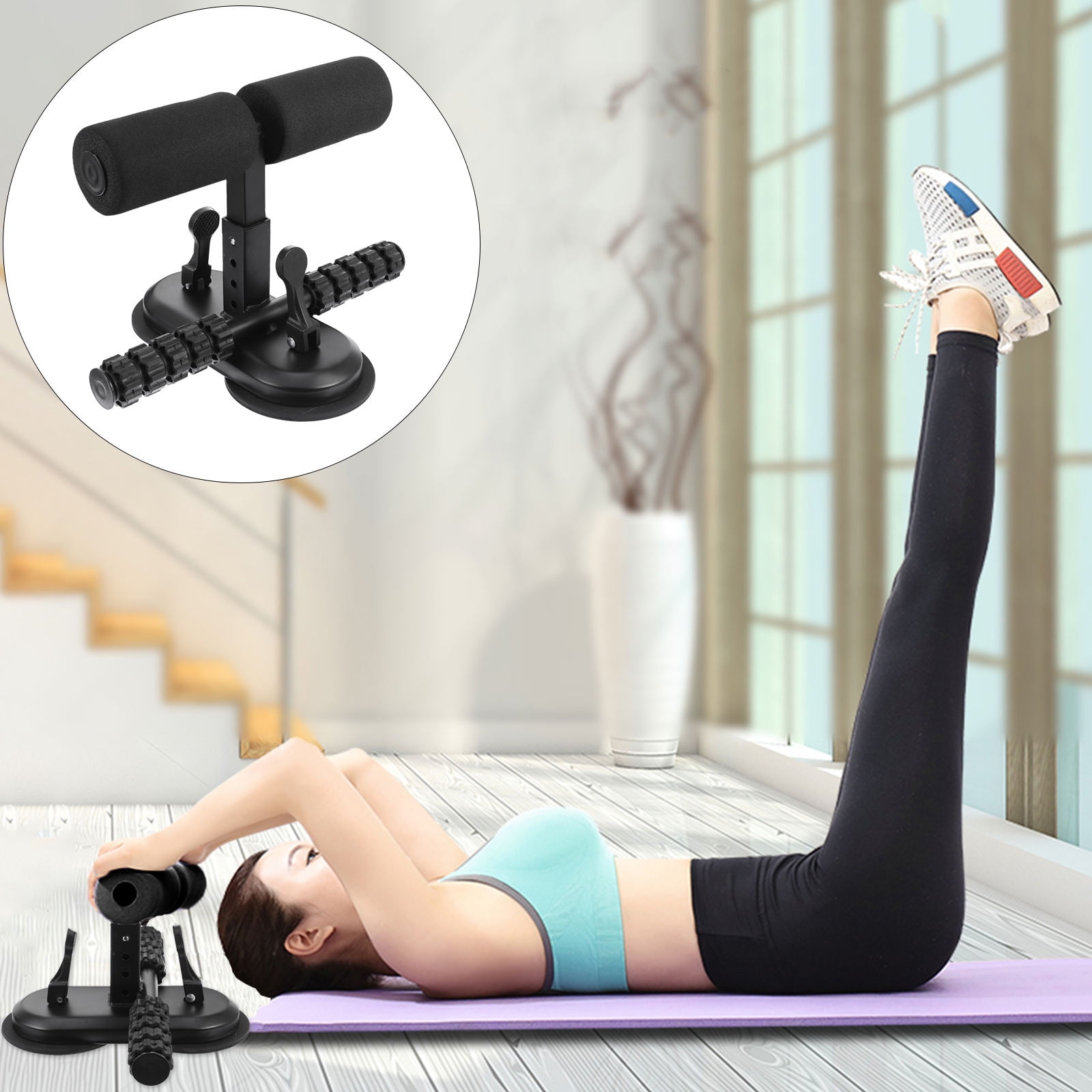 Worgeous Gym Sit up Aid Panche Foot Holder with Suction Cups Crunches ...