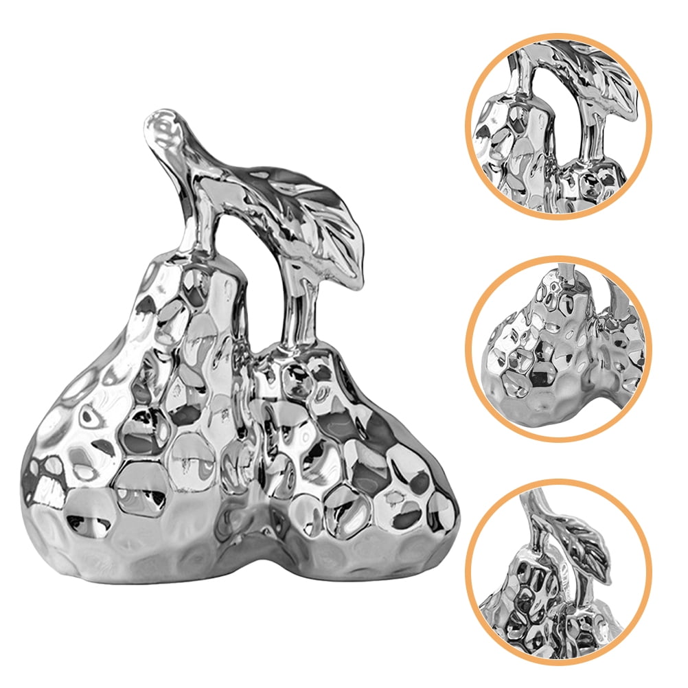 Worgeous HOMEMAXS Ceramic Pear Sculpture 1 Set Tabletop Fruit Modeling ...