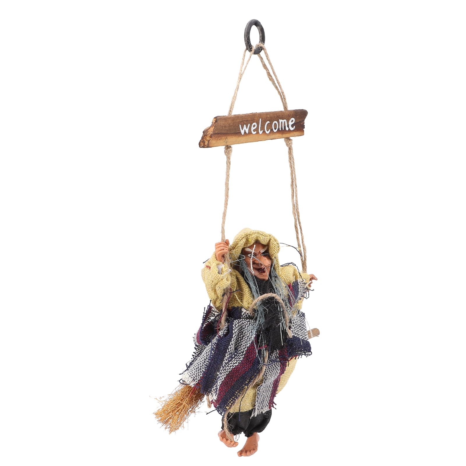 Worgeous Halloween Decorations for Doors Hanging Witch Welcome Sign ...