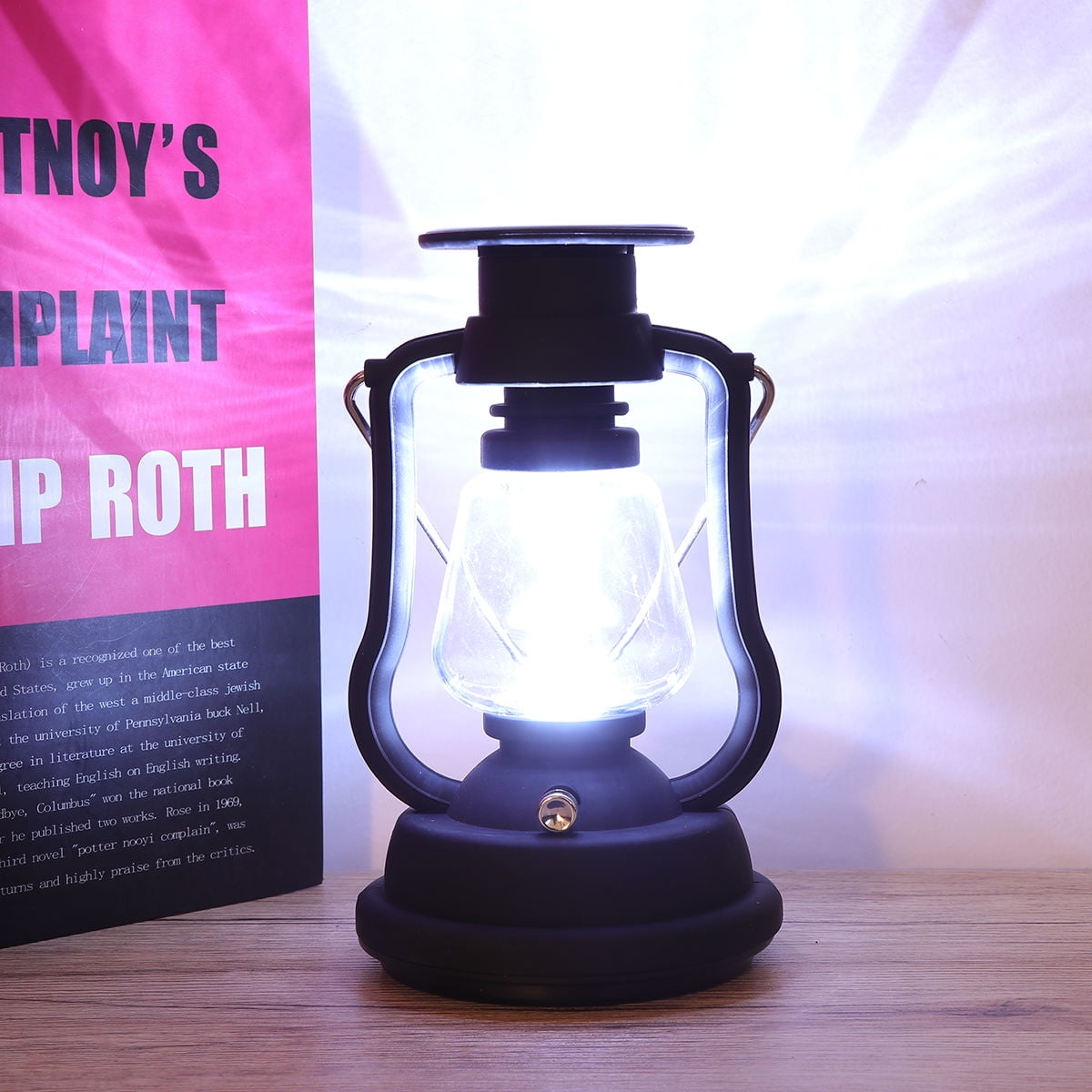 Worgeous Hand Crank Lanterns Outdoor Rechargeable Camping Lamp Black ...