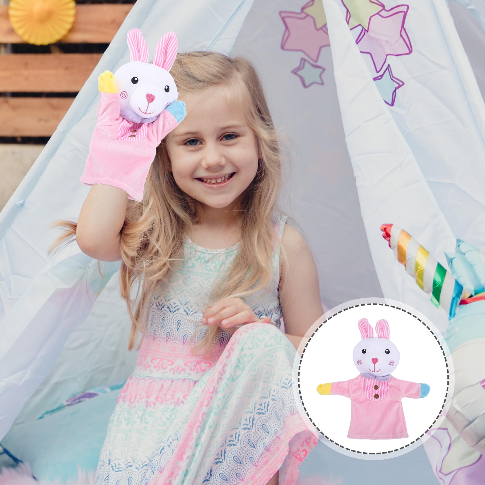 Worgeous Hand Puppet Cartoon Hand Puppet Toy Rabbit Shape Puppet Show ...