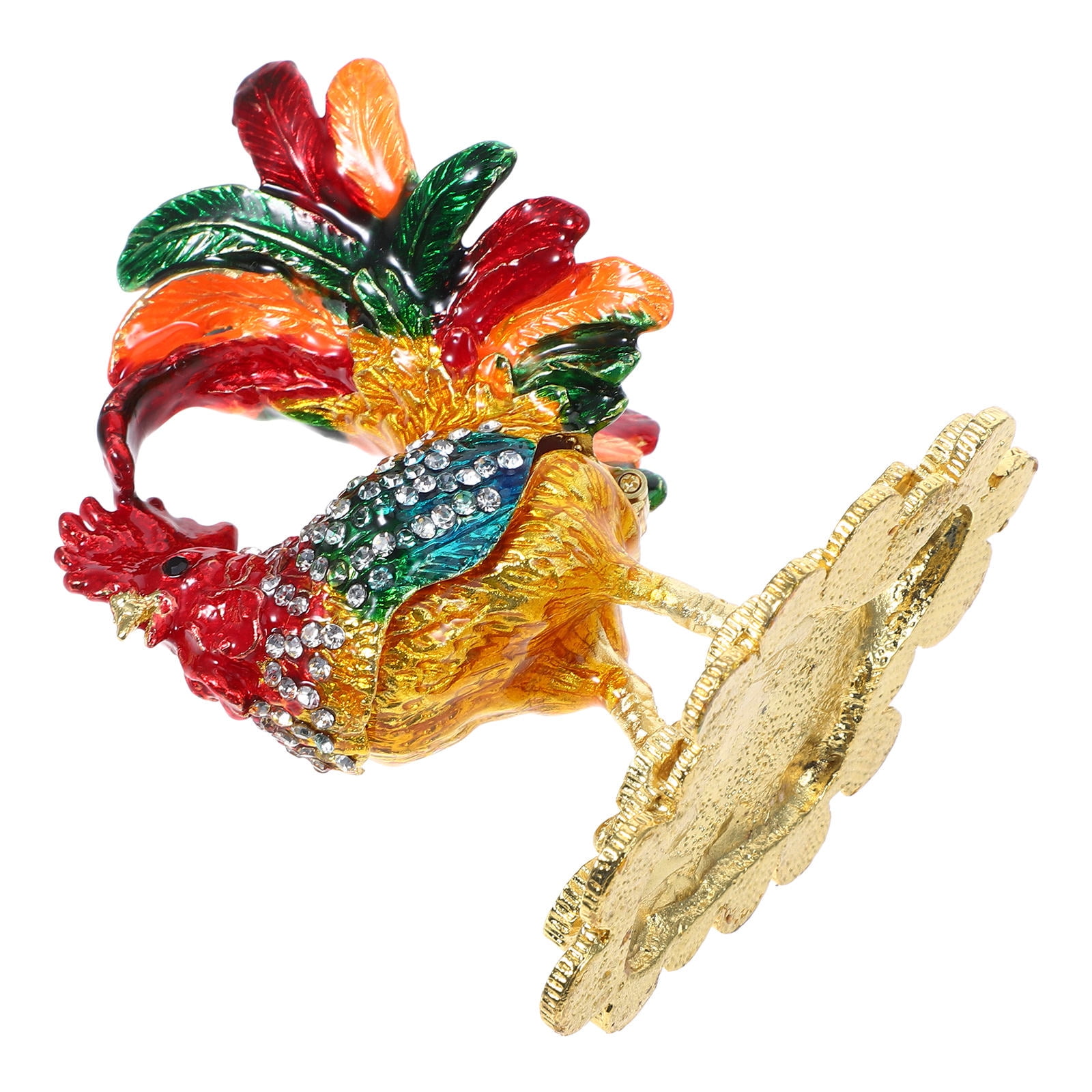 Worgeous Handmade Rooster Trinket Box Hand Painted Rooster Statue ...