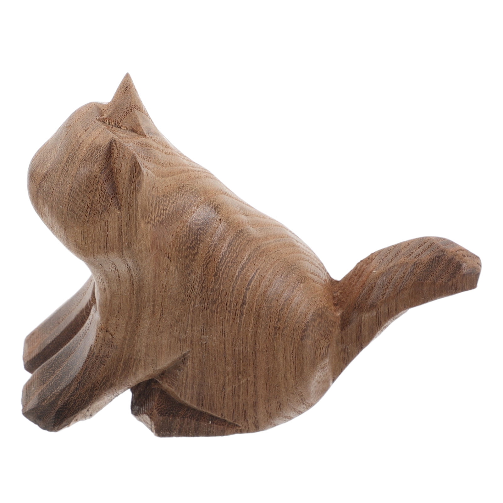 Worgeous Handmade Wooden Cat Figurine Hand Carved Wood Cat Sculpture ...