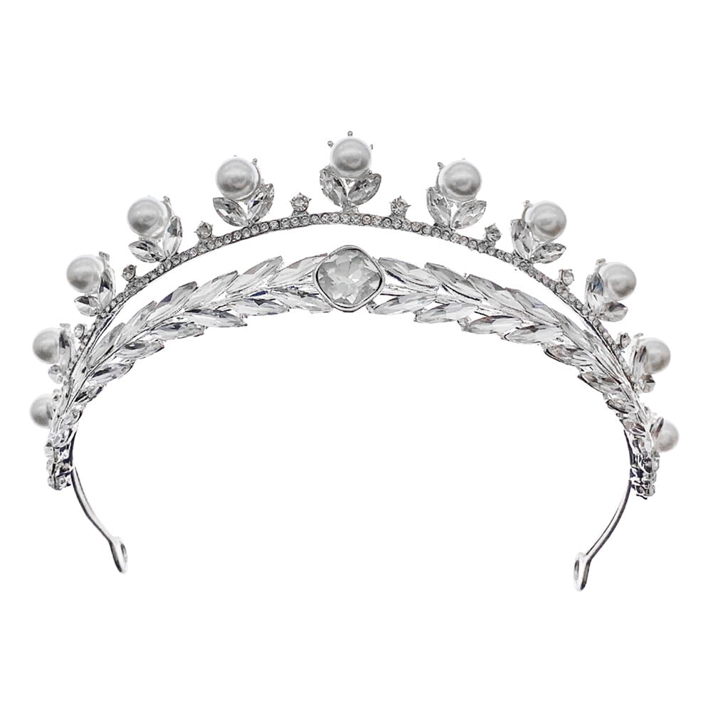 Worgeous Headpiece Prom Pageant Party Ear Rhinestone Crown Compact ...