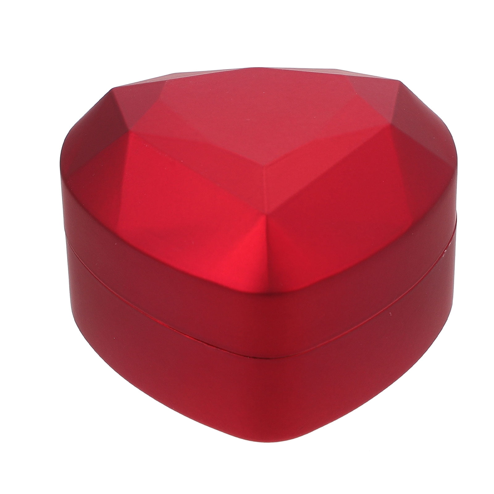 COMPUKAS Red Heart Shaped Jewelry Storage Boxes with Lids and Card LED ...