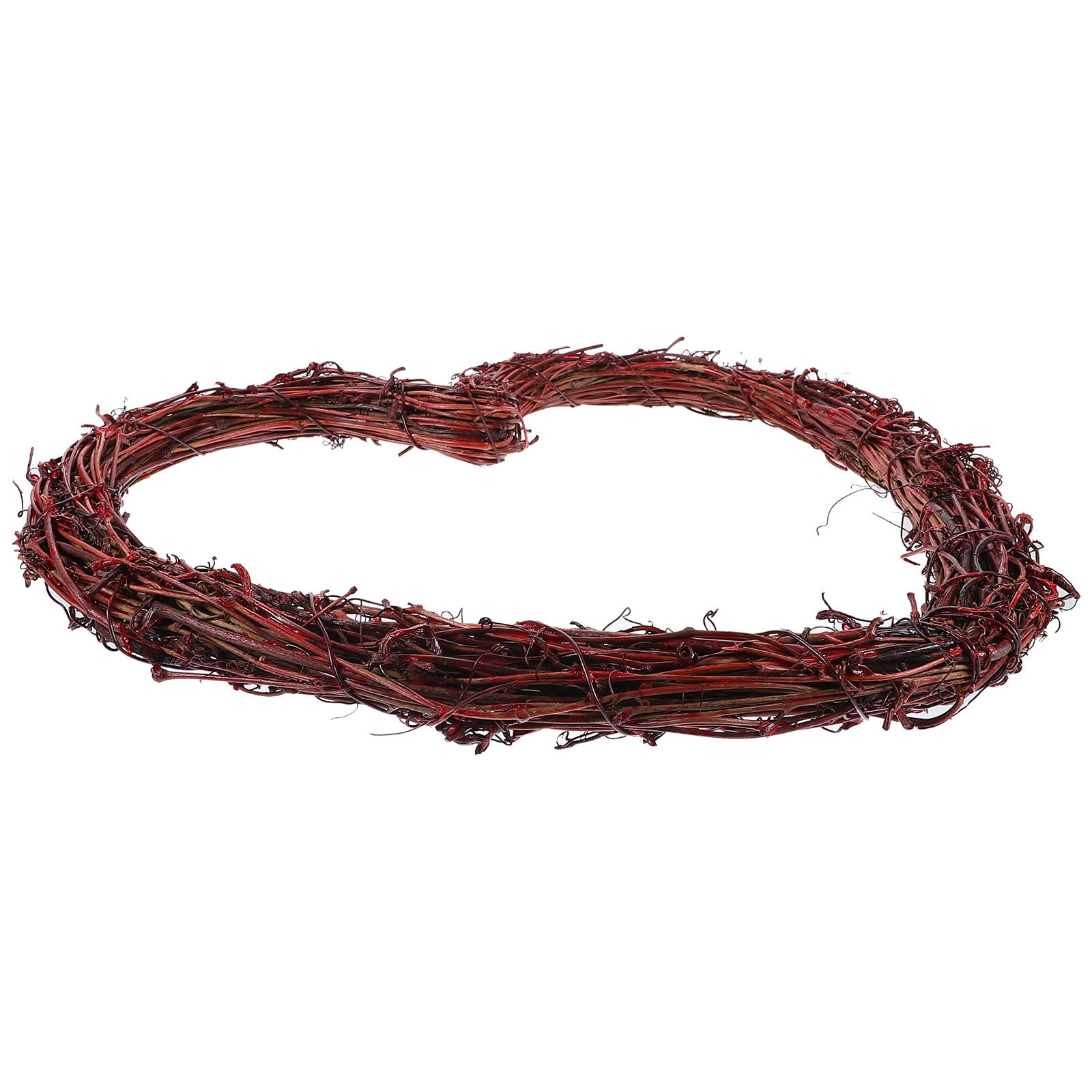 Worgeous Heart Shaped Rattan Wreath for DIY Use Sturdy Natural Material ...