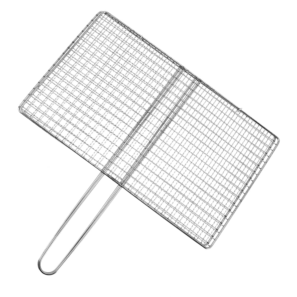 Worgeous Heavy Duty Fish Grilling Rack with Handle Stainless Steel BBQ ...