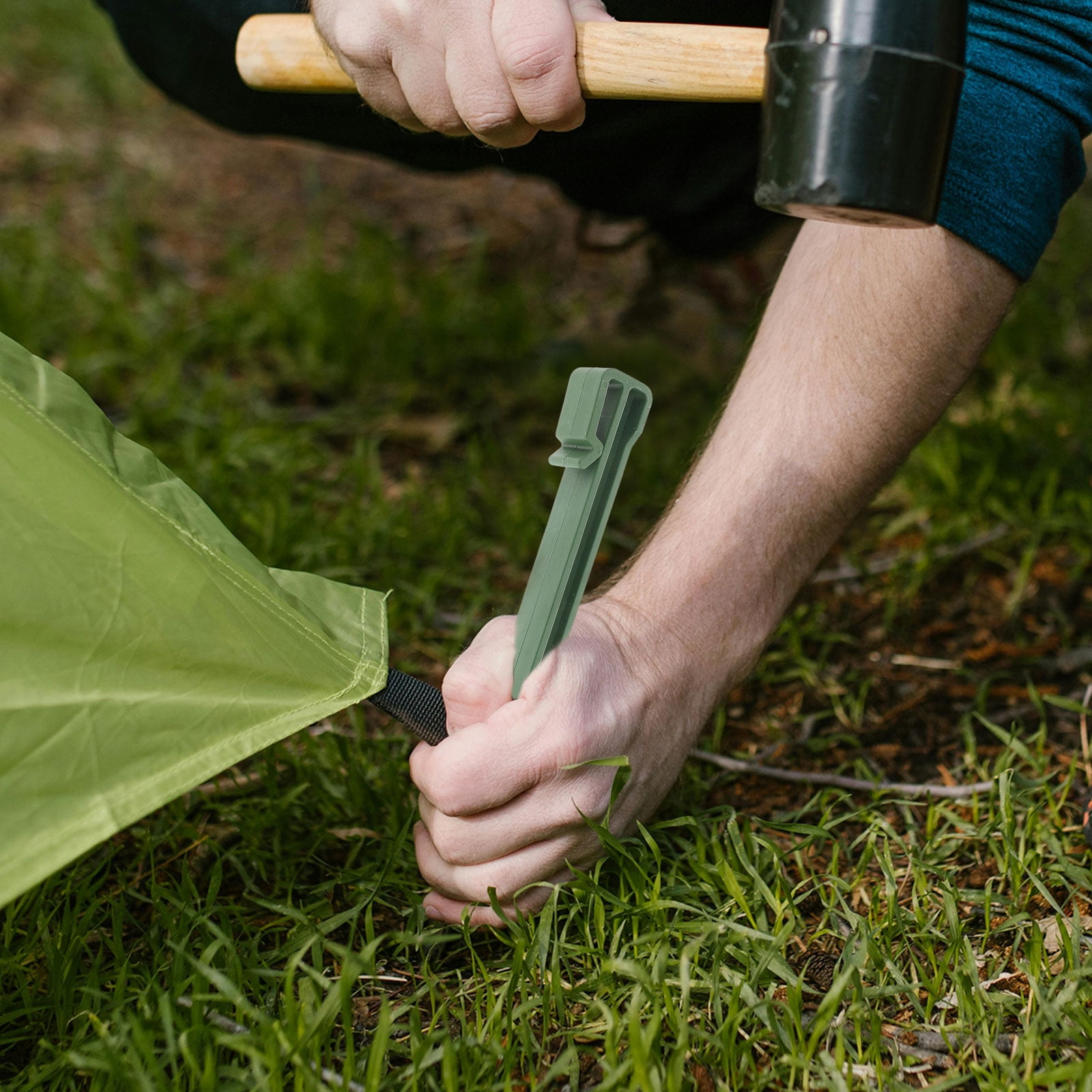 Worgeous Heavy Duty Plastic Tent Stakes for Outdoor Use Green Color ...