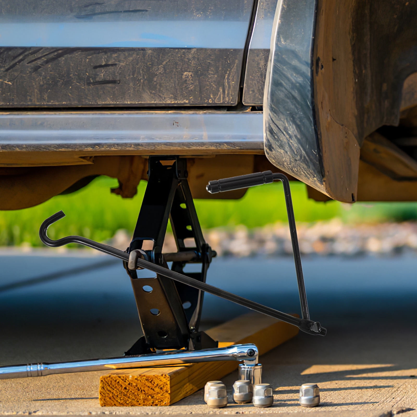 Worgeous Heavy Duty Scissor Jack Handle Portable Crank Handle ...