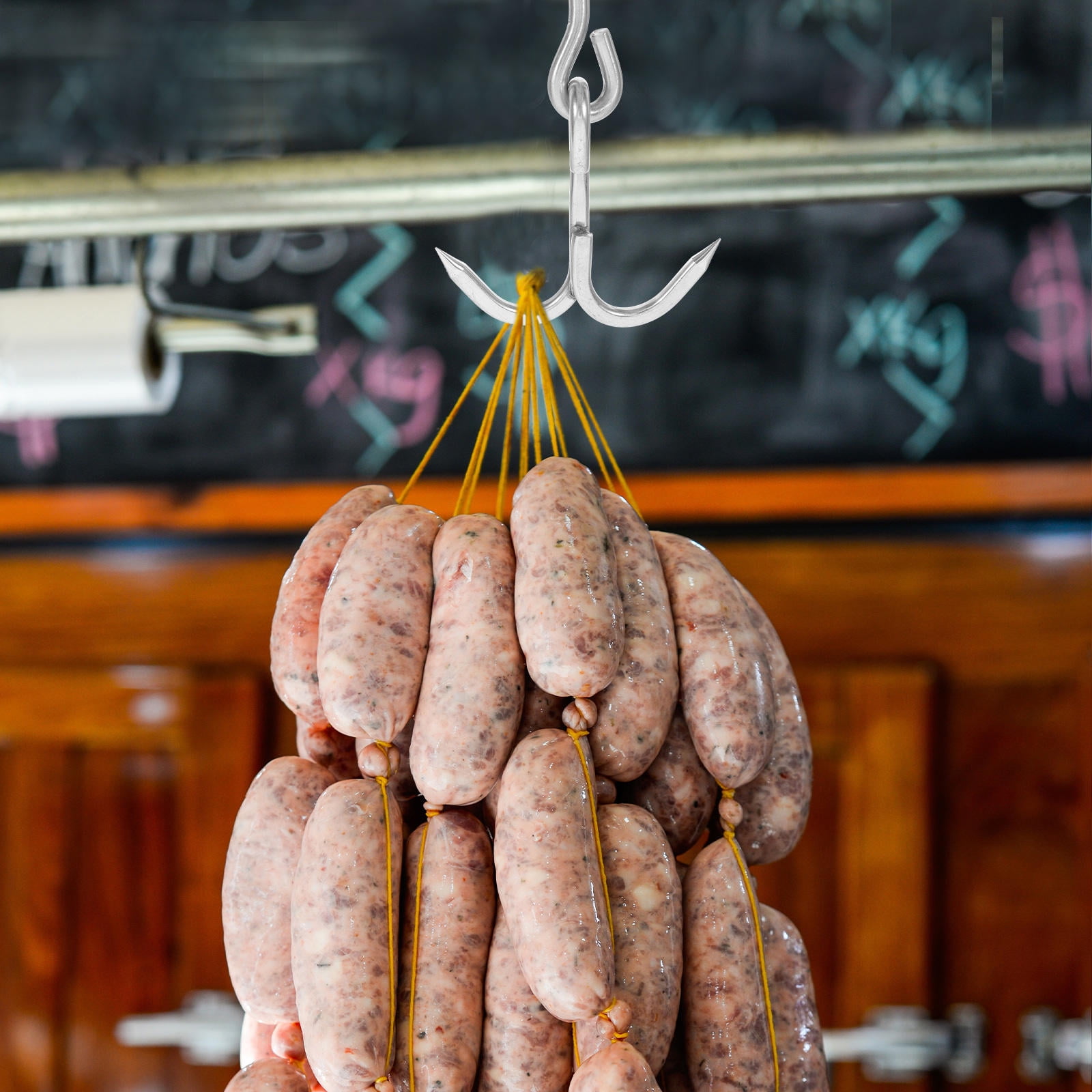 Worgeous Heavy Duty Stainless Steel Meat Hook Beef Sausage Hanging Hook ...