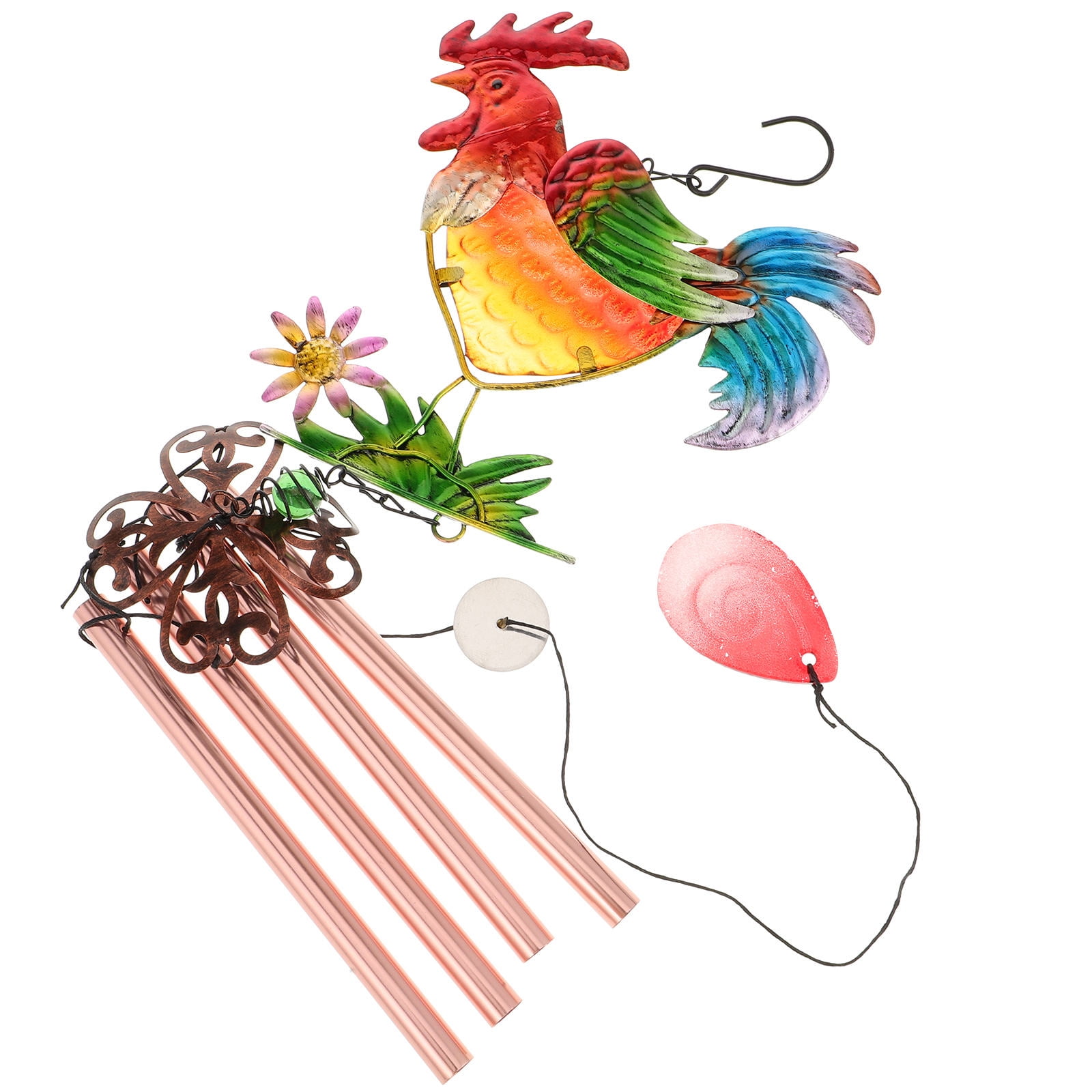 Worgeous Hemoton Iron Rooster Wind Chime 1 Set Hanging Wind Bell ...