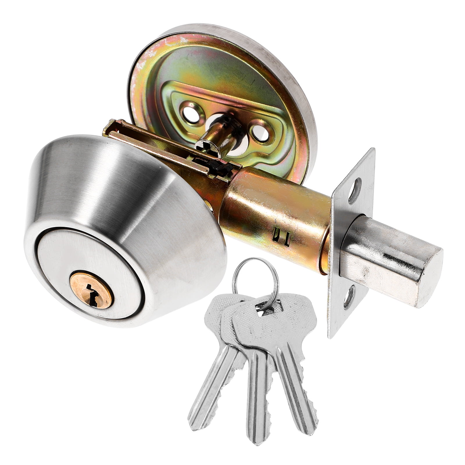 WORGEOUS Bronze Finish Deadbolt Keyed Entry Deadbolt 35mm-50mm Exterior ...