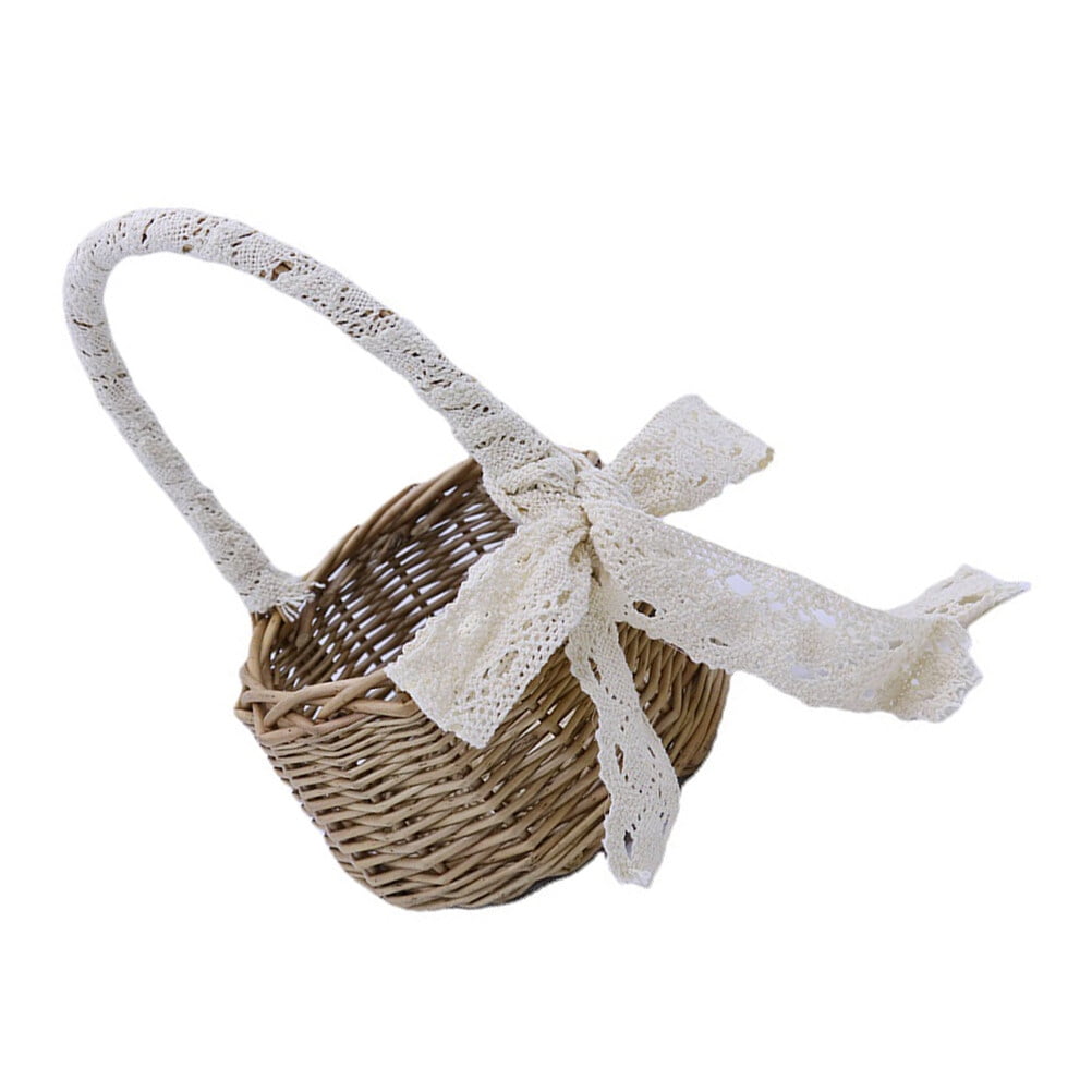 Worgeous Holder Willow Rattan Small Flower Basket Wicker Baskets for ...
