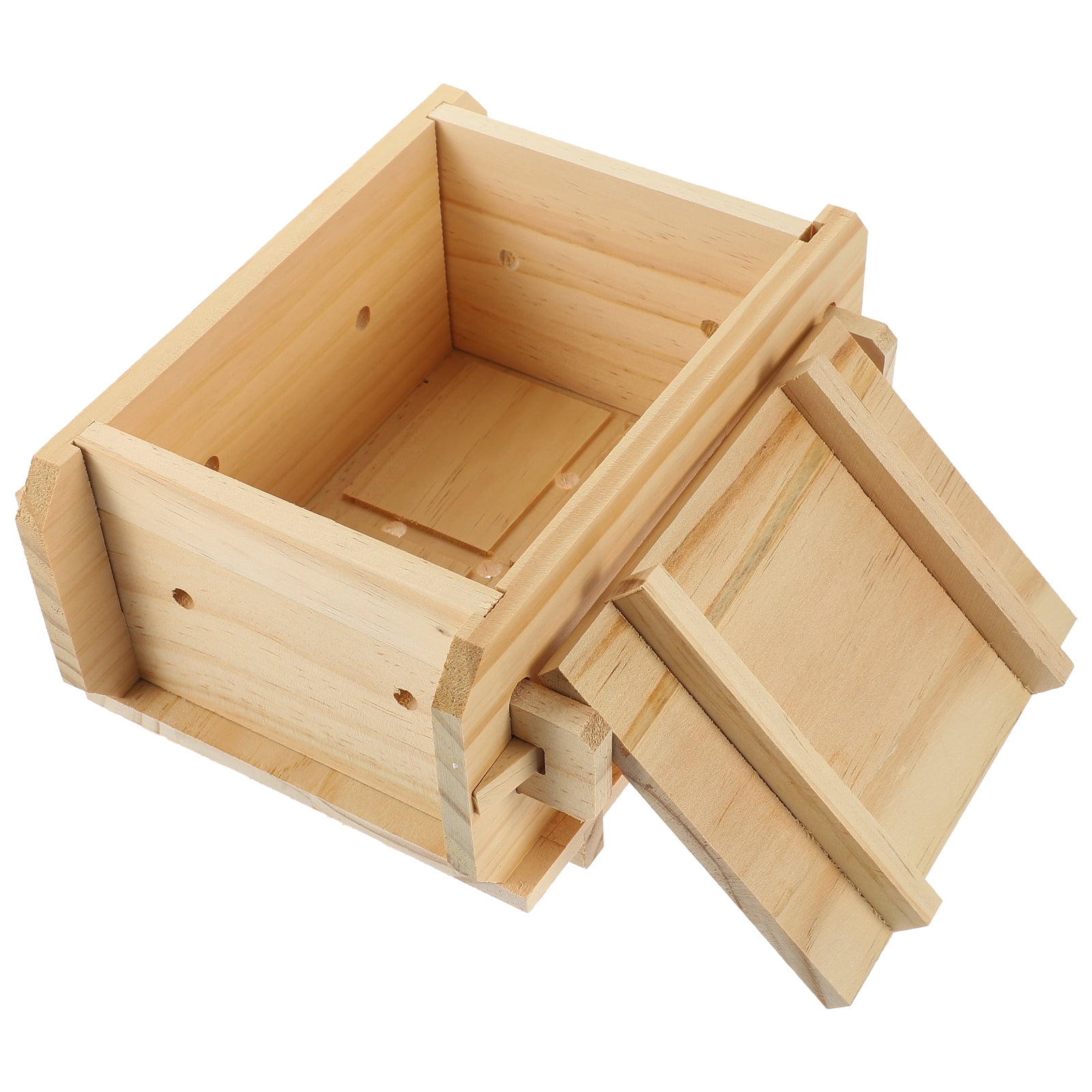SEWCHICS Tofu Presser Wooden Tofu Making Mold Beige 1Pcs 9.1x6.3x4.7in ...