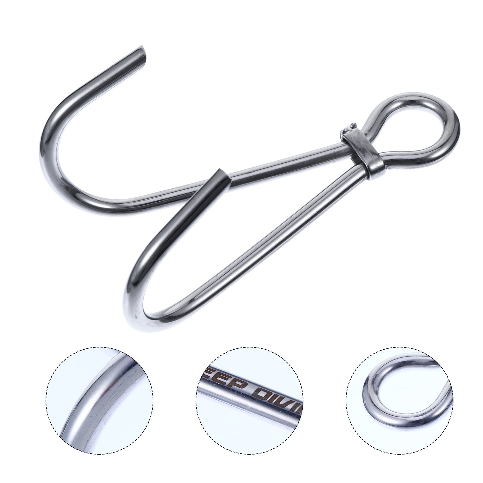 RENACLIPY Stainless Steel Double Hook for Reef and Drift Diving, 1Pc ...