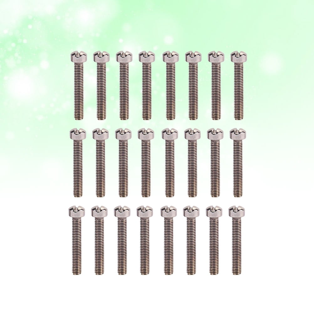 COSMOBETTY Pickup Mounting Screws 24Pcs 0.8 x 0.2 x 0. Silver Metal ...