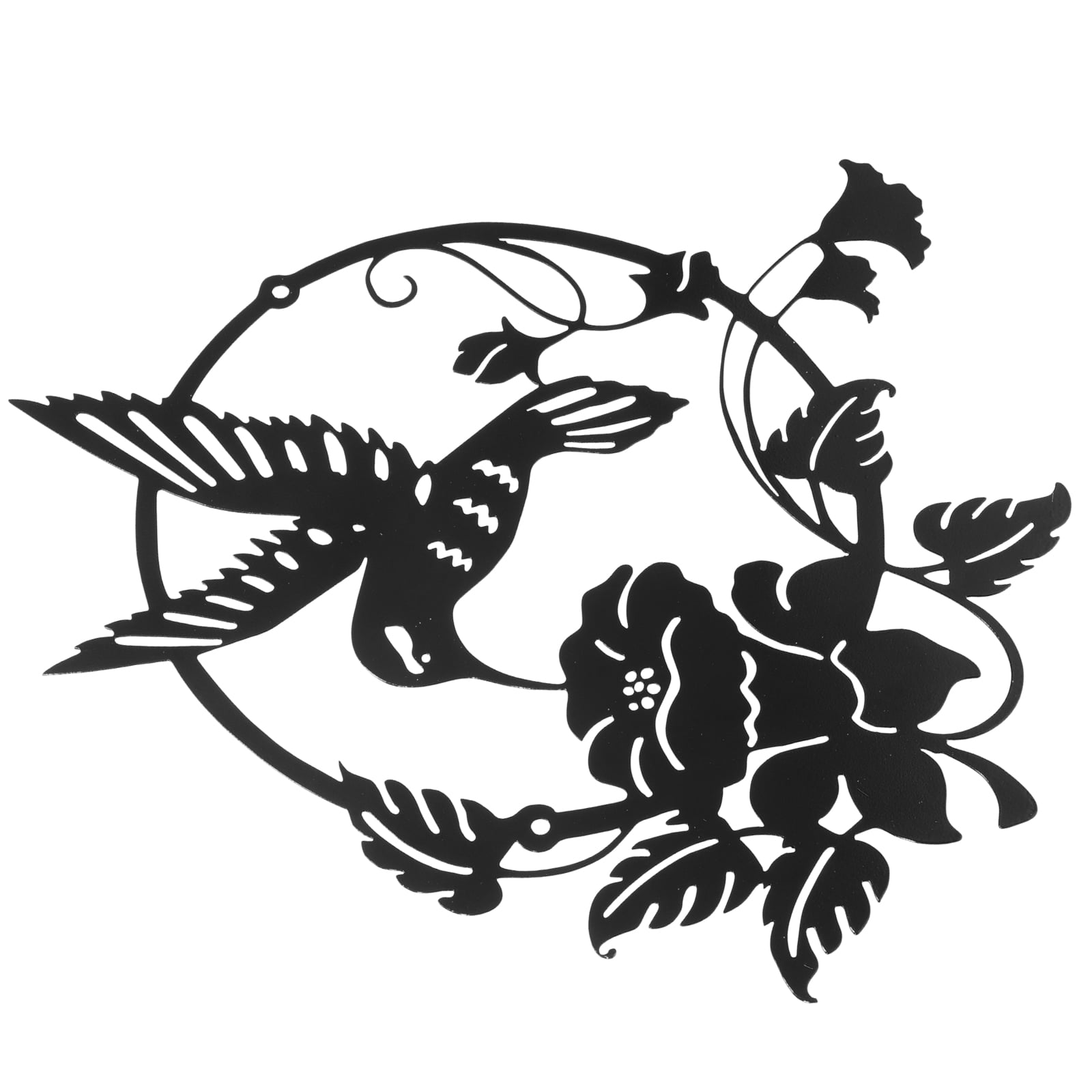 Worgeous Hummingbird Metal Fence Decoration For Yard And Patio Flower ...