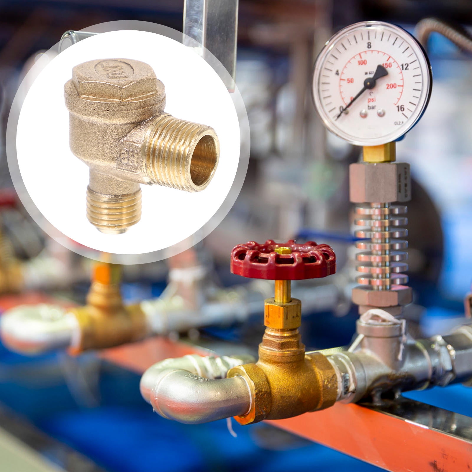 Milisten Air Pump Check Valve Brass Golden 1Pcs for Piston Pump ...