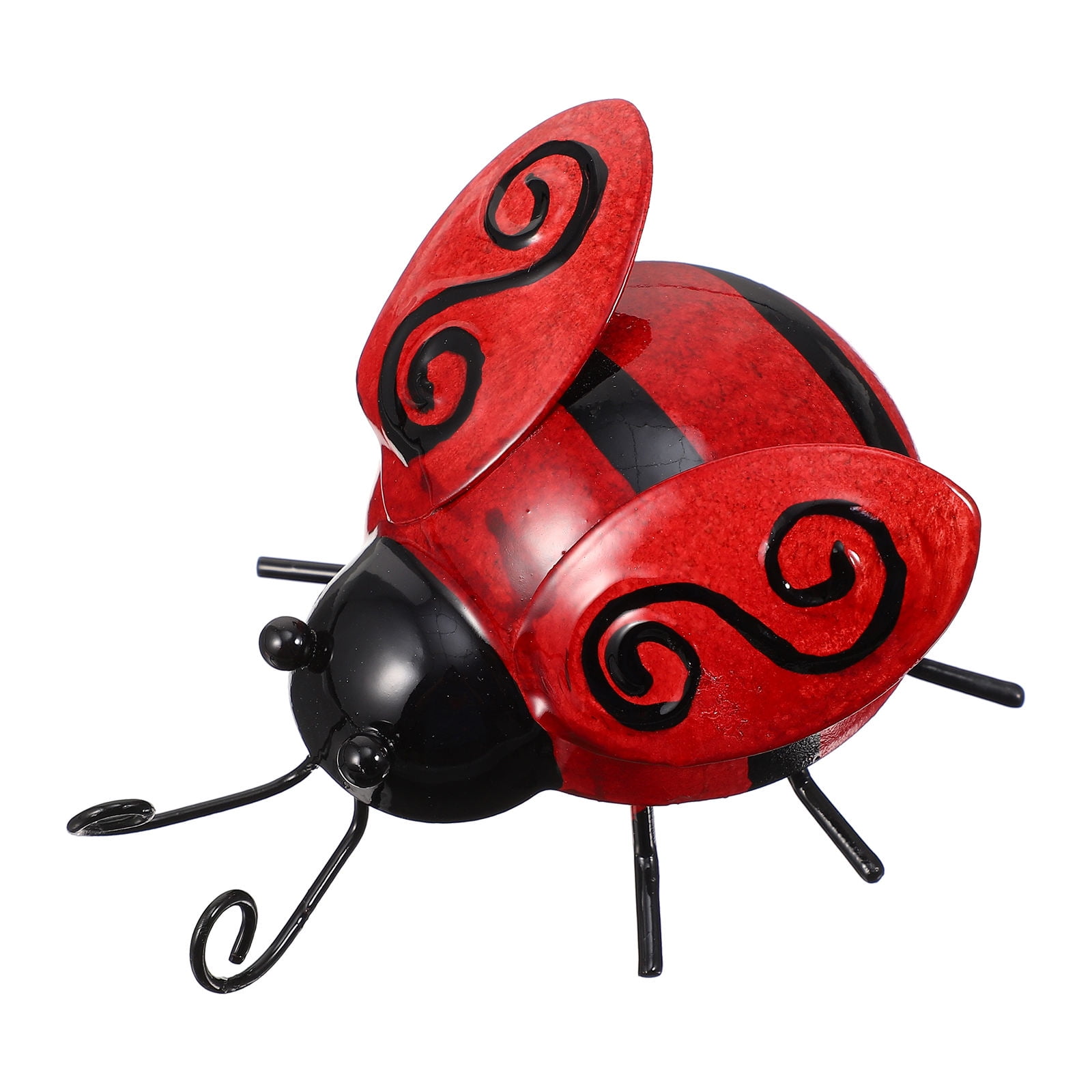 Worgeous Iron Beetle Wall Hanging Garden Decor Frame Lady Bugs Man Red ...