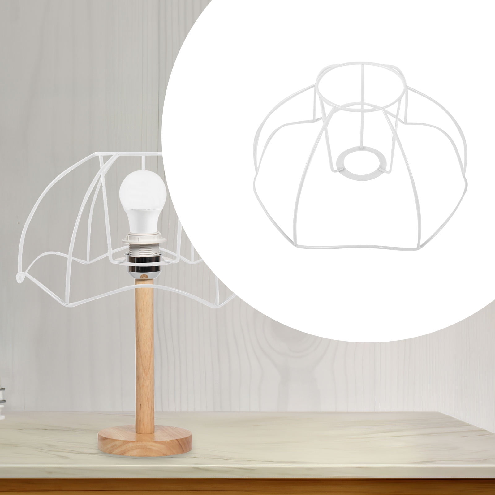 Raindrops White Iron Lampshade Frame for DIY Table Lamp Decoration ...