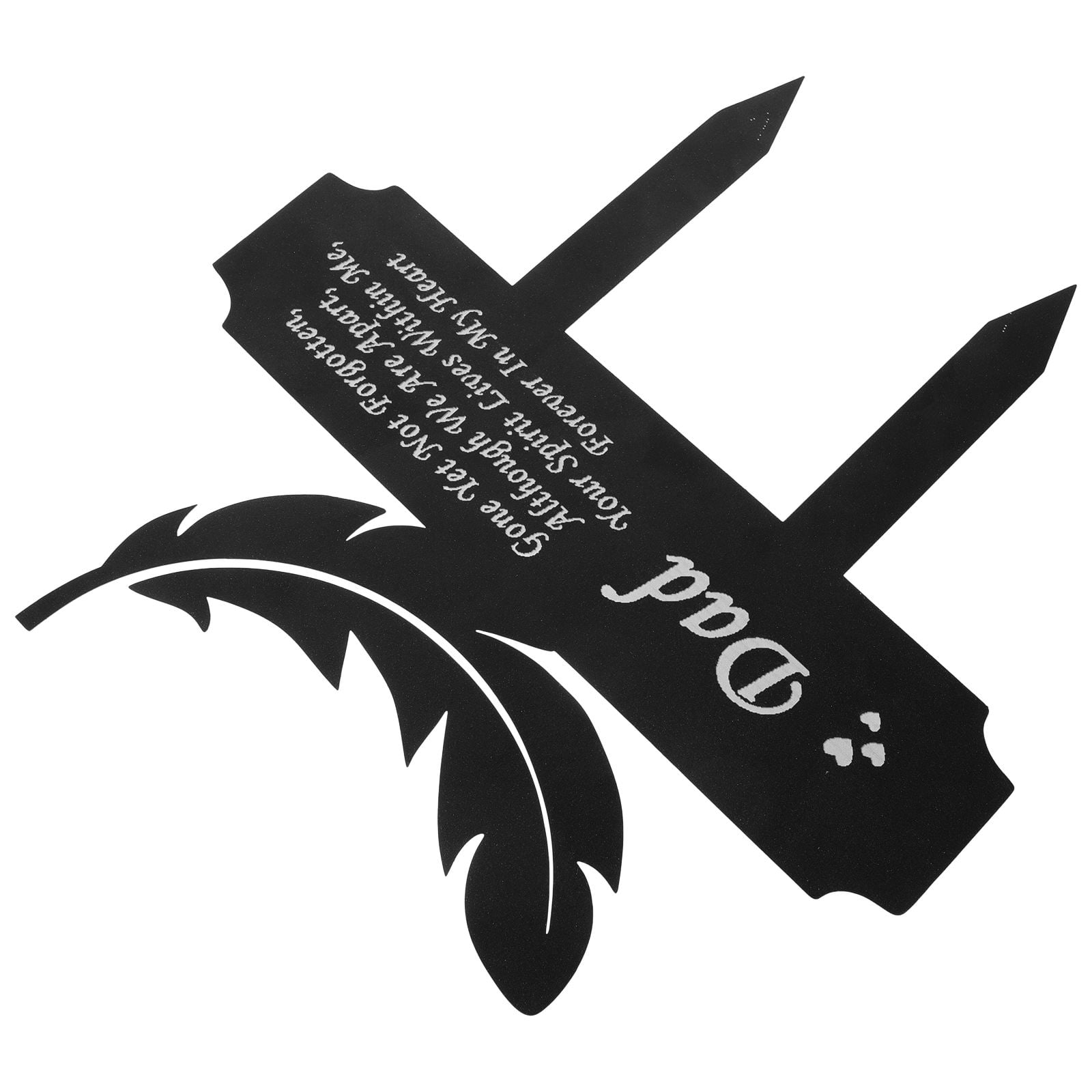 Worgeous Iron Memorial Stake 1Set Rectangular For Grave Site Elegant ...