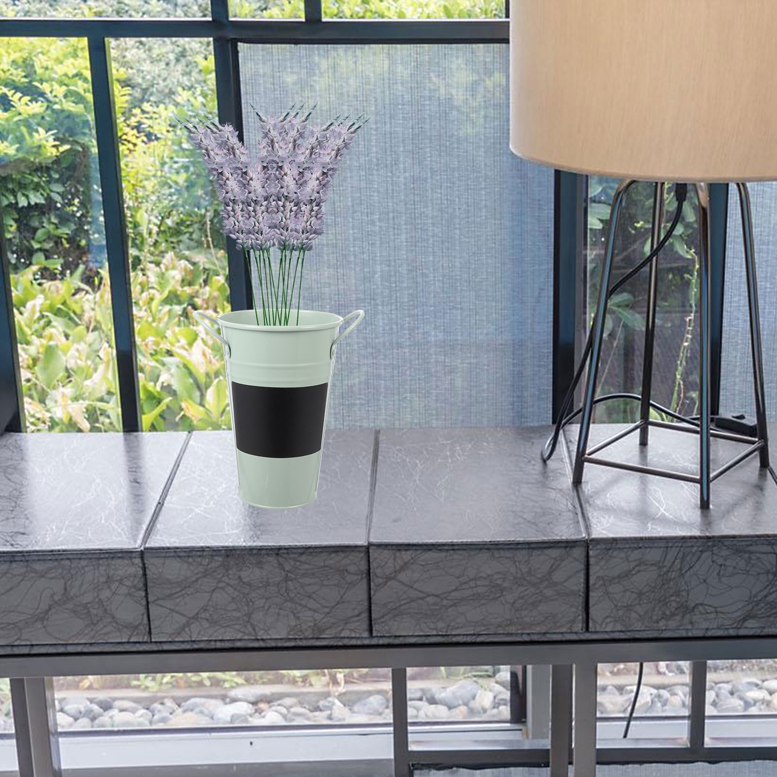 Worgeous Iron Planter Desktop Flower Pot Storage Bucket Vase with ...