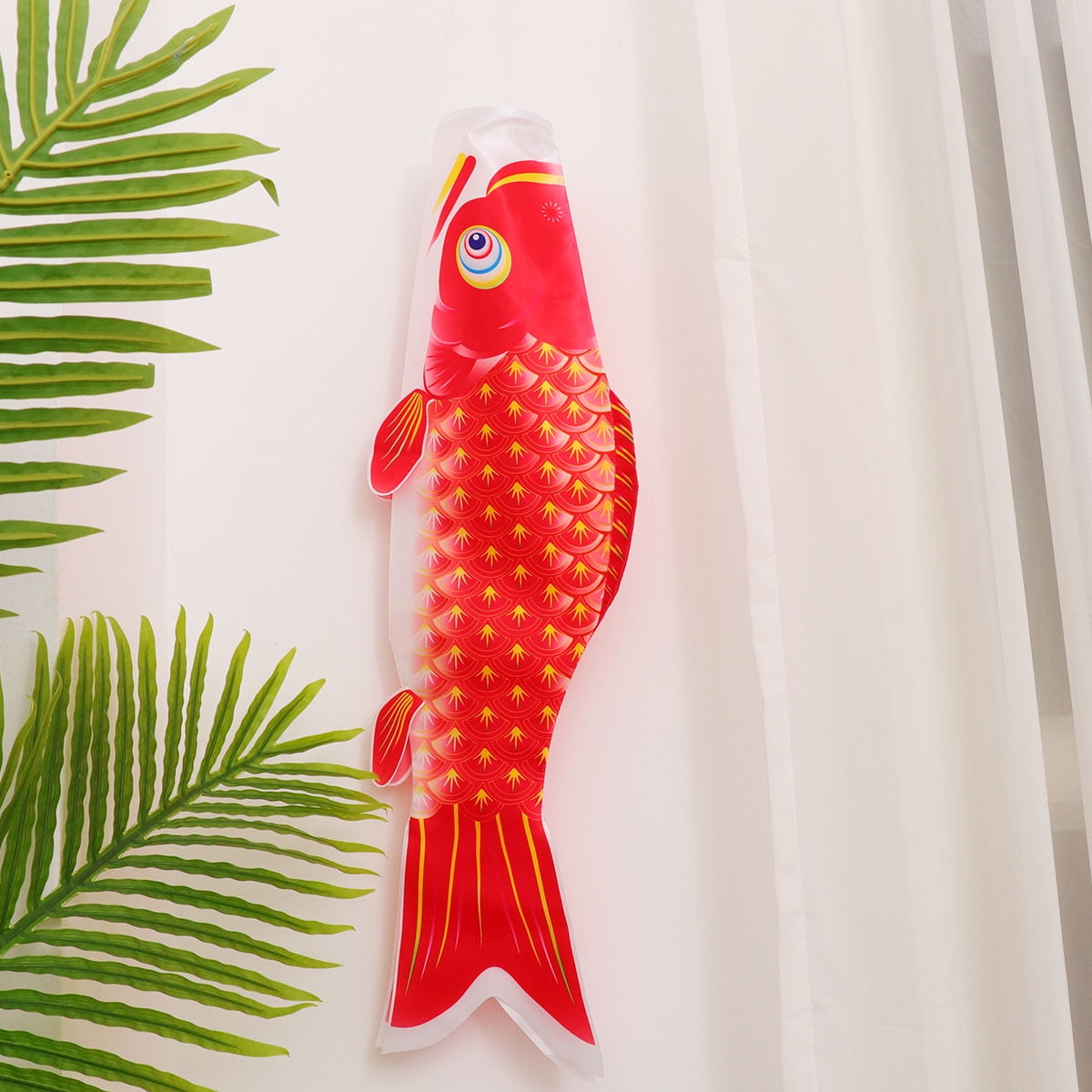 Worgeous Koi Fish Flags Cloth Red for Outdoor Japanese Decor 1Pcs ...