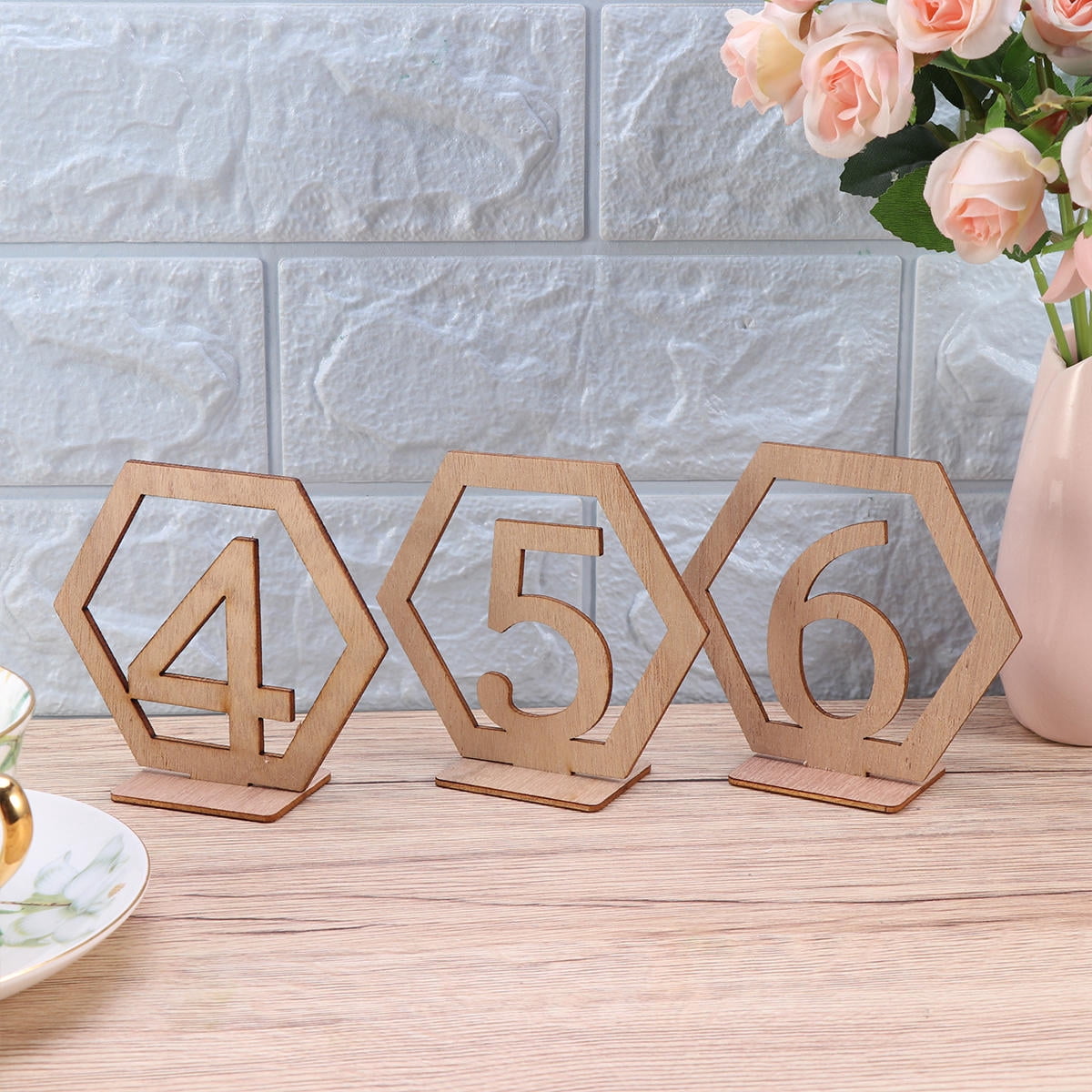 Worgeous Khaki Plastic Table Numbers with Base for Party Use Modern and ...