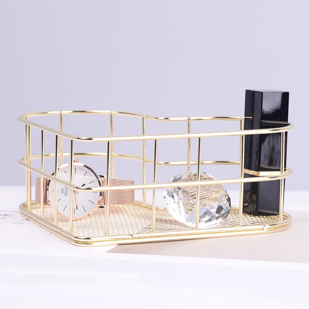 Worgeous Kitchen Wrought Iron Storage Basket Solid and Stable Miss ...