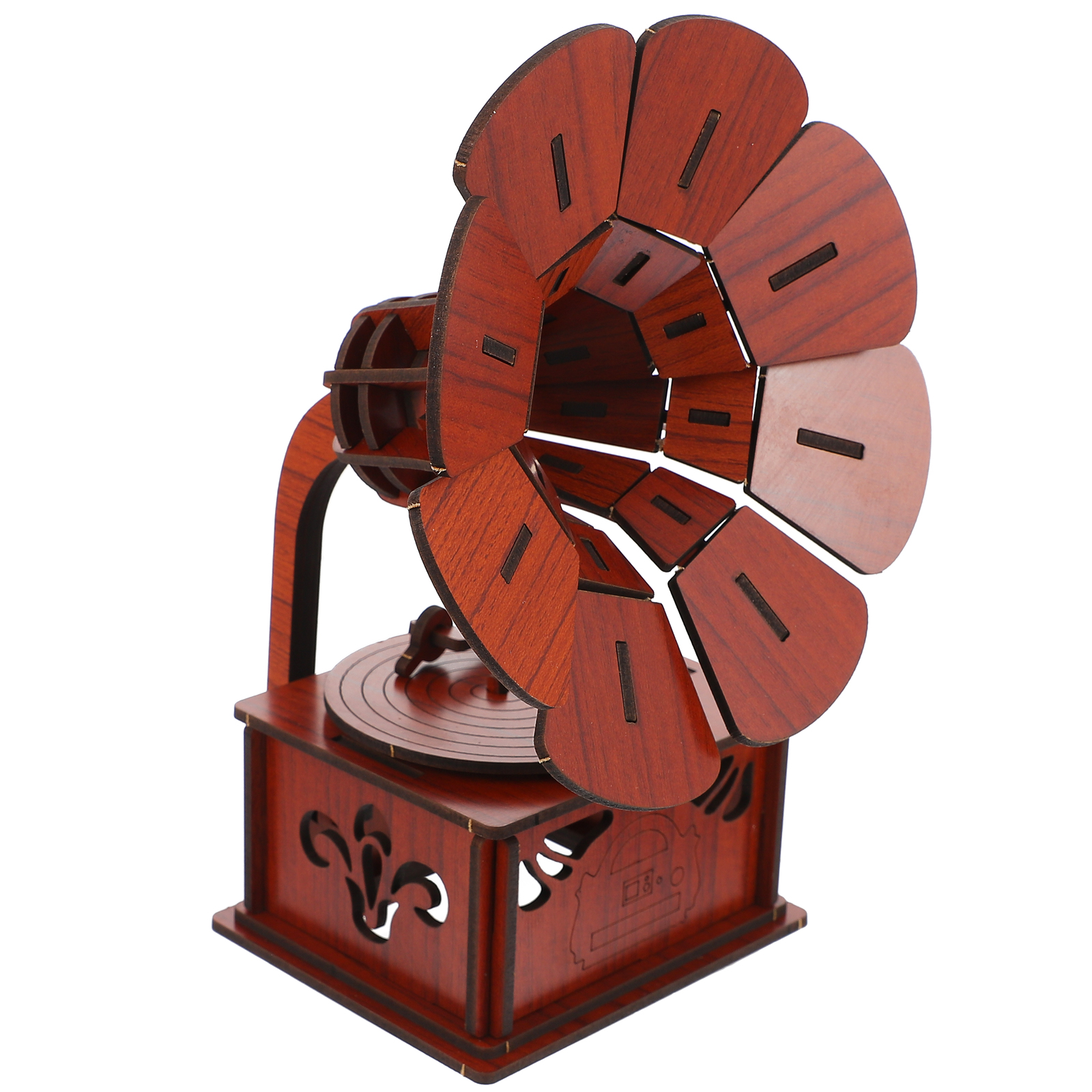 Wooden Gramophone Puzzle Toy Set for Kids Educational DIY Craft with ...