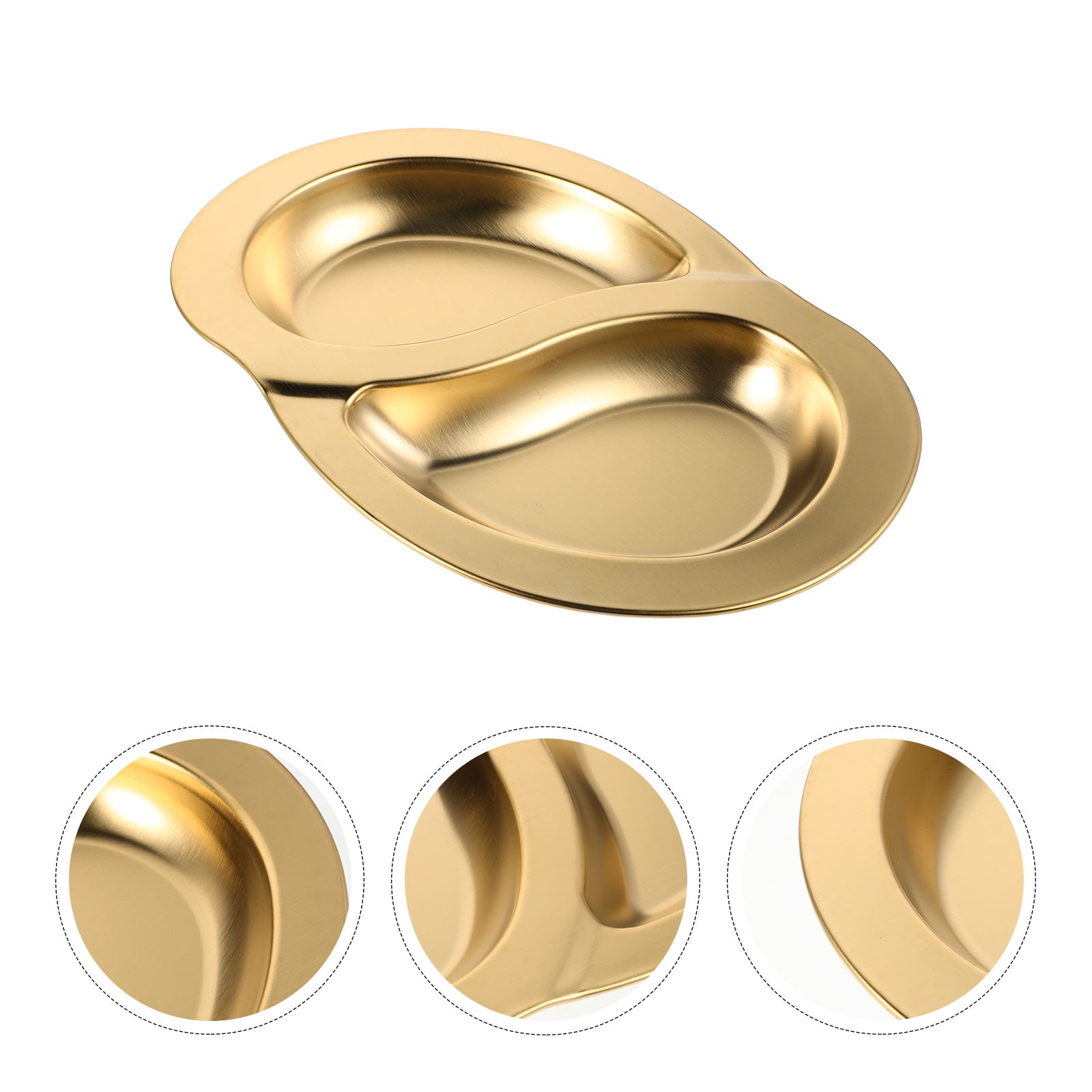 Worgeous Korean Stainless Steel Divided Plate Double Compartment ...