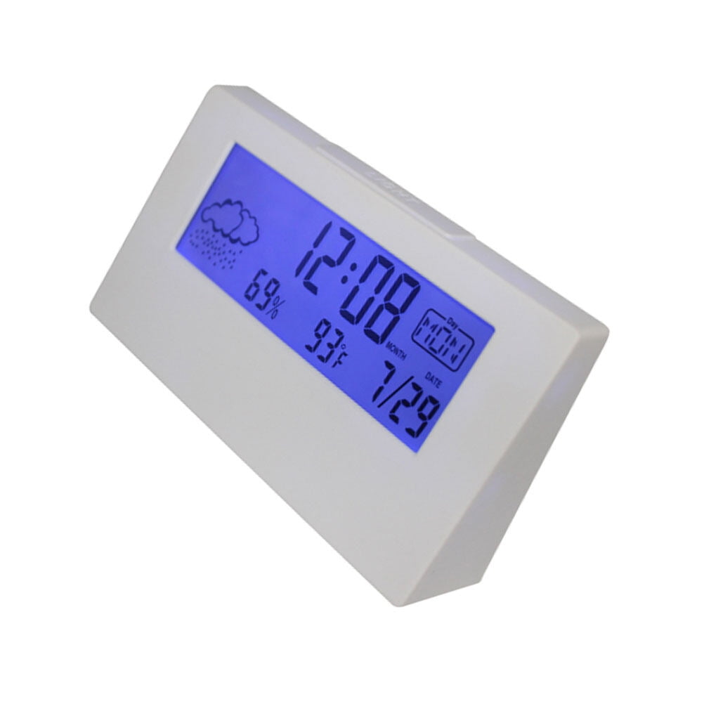 Worgeous LCD Weather Display Clock Temperature and Humidity - Walmart.com