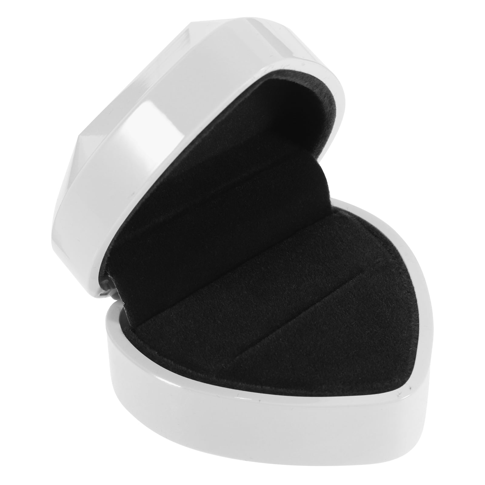 FONDOTIN Romantic Ring Box Heart Shape Velvet 1Pcs 2.8X2.6X1.8In ...